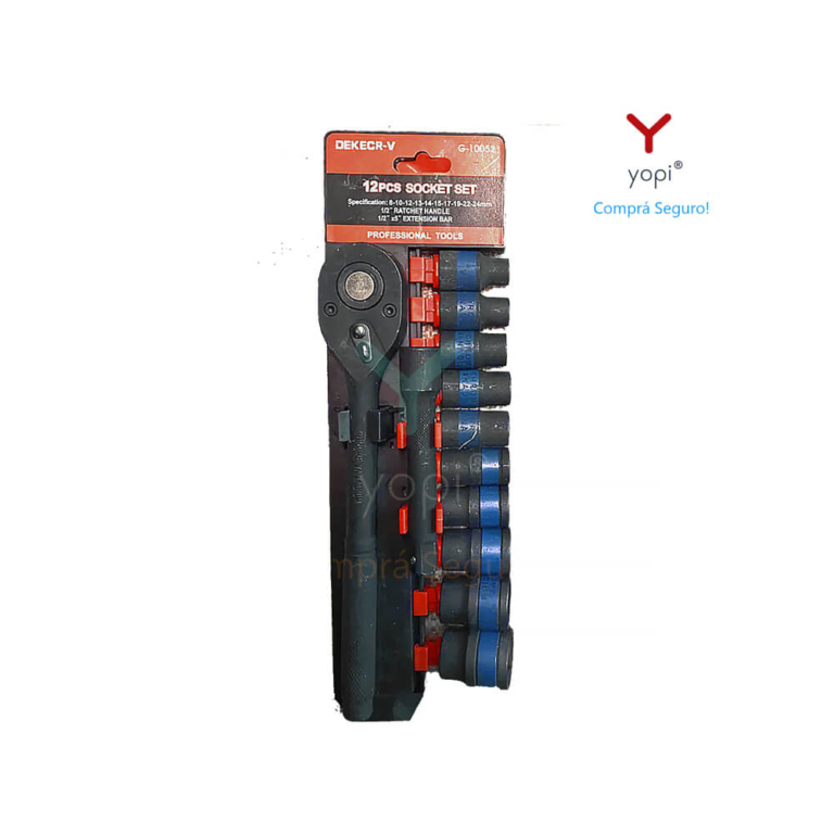 COPAS DE IMPACTO RAÍZ 1/2 No.10,11,12,14,15,17,19,21,22 MM RATCH Y EXTENSIONES – MT75 – MHR TOOLS